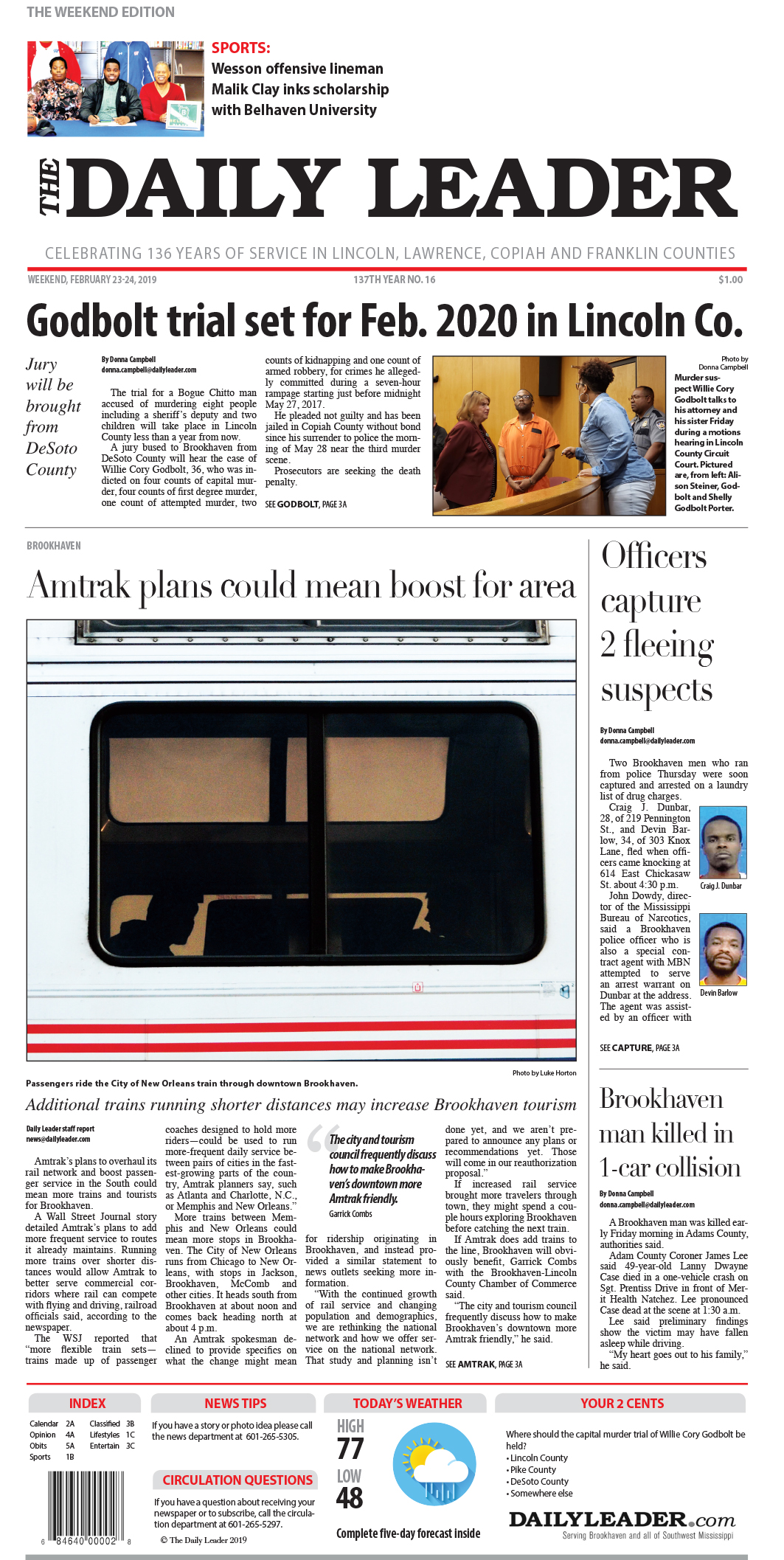 2019 — The year in review - Daily Leader | Daily Leader