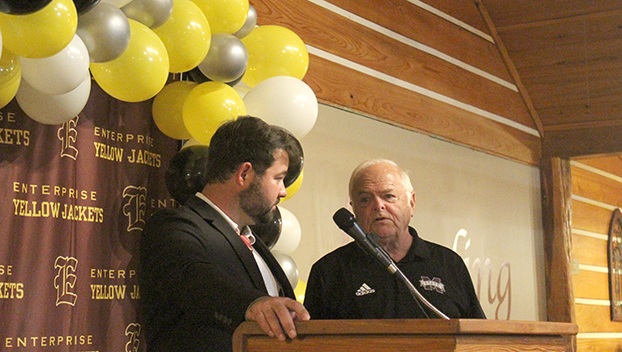 Ron Polk speaks to Enterprise’s First Pitch Banquet at Cypress Landing ...